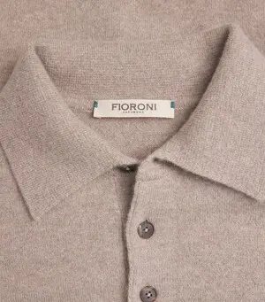 FIORONI CASHMERE Cashmere Long-sleeve Polo Shirt