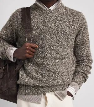 FIORONI CASHMERE Cashmere Bouclé Crew-neck Sweater