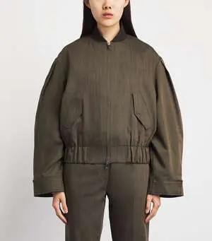 GANNI Wool Bomber Jacket