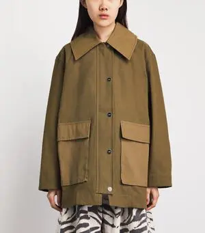 GANNI Cotton Canvas Workwear Jacket