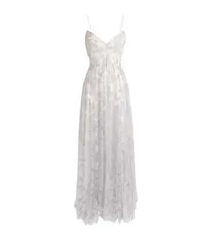 SANDRA MANSOUR Embellished Silent Thread Gown