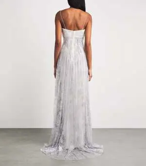 SANDRA MANSOUR Embellished Silent Thread Gown