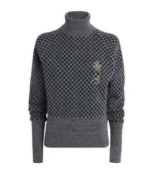 VIVIENNE WESTWOOD Checkmate Rollneck Sweater - Grey