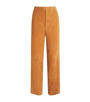 Ulla Johnson Suede Freja Straight Trousers