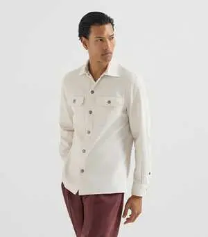 Brunello Cucinelli Cotton Gabardine Pocket Shirt