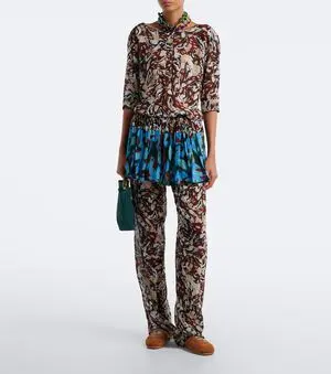 Dries Van Noten Leather-trimmed Suede High-top Sneakers