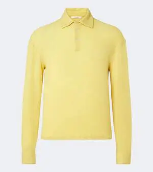 THE ROW Reyes Cashmere And Silk Polo Sweater - Yellow