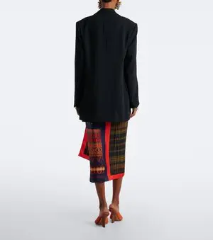 Dries Van Noten Printed Silk Twill Wrap Skirt