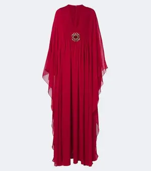 Elie Saab Silk Chiffon Kaftan