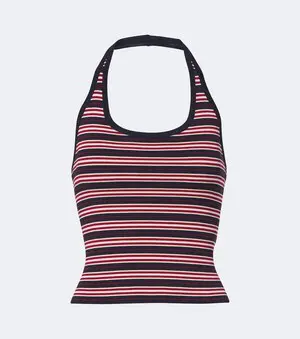 Faithfull The Brand Dorris Striped Cotton-blend Top - Blue