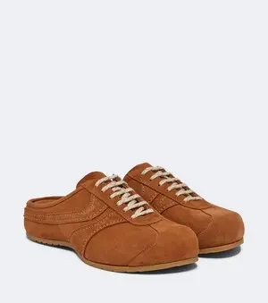 Dries Van Noten Suede Lace-up Mules