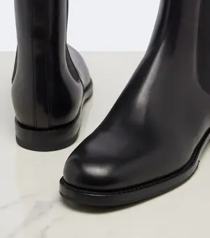 Manolo Blahnik Leather Chelsea Boots