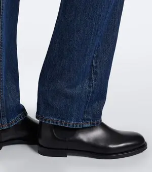 Manolo Blahnik Leather Chelsea Boots