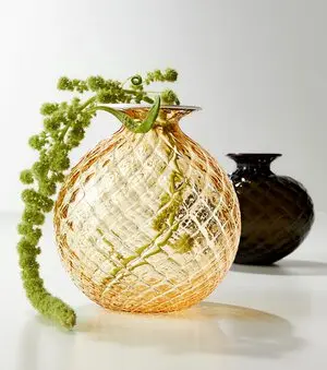VENINI Monofiori Balloton Murano Glass Vase - Yellow