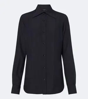 Gucci Silk Poplin Shirt - Blue