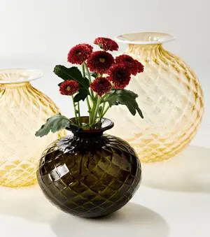 VENINI Monofiori Balloton Small Murano Glass Vase - Green