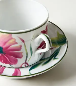 GINORI 1735 Florenza Set Of 2 Porcelain Tea Cups And Saucers - Multicoloured