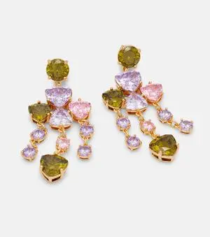 SELF-PORTRAIT Crystal-embellished Drop Earrings