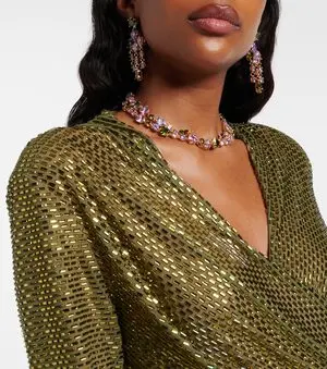 SELF-PORTRAIT Crystal-embellished Drop Earrings