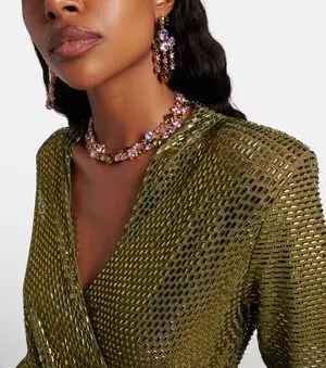 SELF-PORTRAIT Crystal-embellished Necklace
