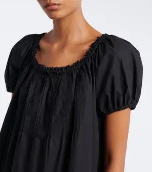 Faithfull The Brand Conca Lace-trimmed Cotton Minidress