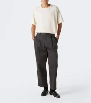 THE ROW Nesper Pleated Straight Pants