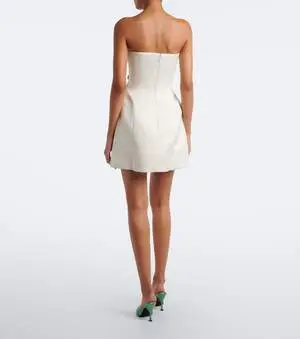 LEO LIN Roselle Floral-appliqué Bustier Dress