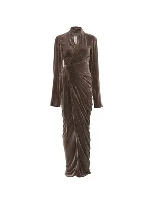 Rick Owens Draped Maxi Dress - Grey