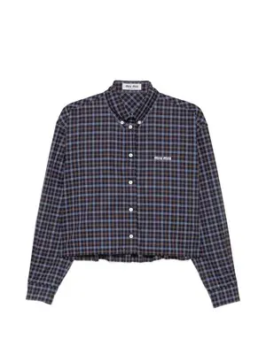 Miu Miu Tartan Shirt - Blue