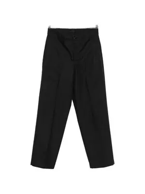 Prada Tech Canvas Trousers With Logo Plaque