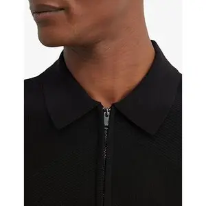 REISS Leigham Short-sleeved Cotton-blend Polo Shirt