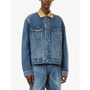 JW Anderson Corduroy-collar Boxy-fit Denim Jacket
