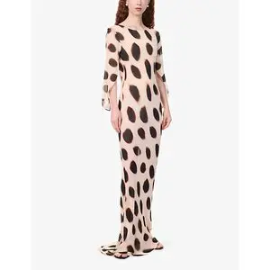 RAT AND BOA Raina Printed Crepe Maxi Dress