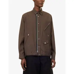 Sacai Zip-up Collared Wool Jacket