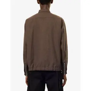 Sacai Zip-up Collared Wool Jacket