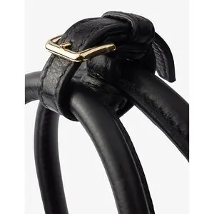Prada Signet Medium Leather Tote Bag - Black