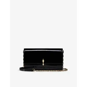 CHRISTIAN LOUBOUTIN Bettina Patent-leather Wallet-on-chain - Black