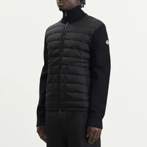 Moncler Down Knit Zip-up Jacket