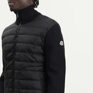 Moncler Down Knit Zip-up Jacket
