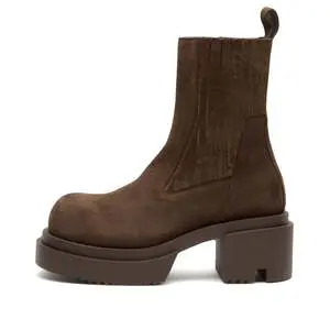 Rick Owens Bogun Suede Ankle Boots - Dark Dust