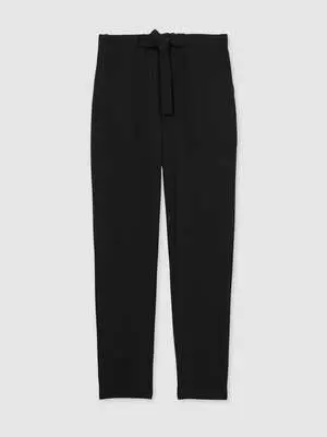 REISS Belted Technical Tapered Trousers