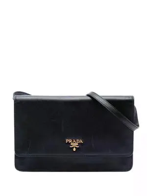 Prada 2010-2026 Saffiano Wallet On Strap Crossbody Bag