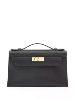 Hermès 2024 Swift Kelly Pochette 22 Handbag - Black
