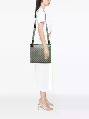 Gucci 2000-2015 Gg Supreme Web Crossbody Bag - Neutrals