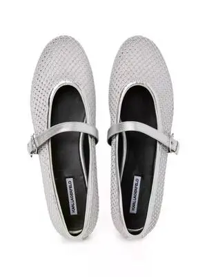 Karl Lagerfeld Karo Gemstone Mary Jane Flats