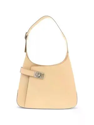FERRAGAMO 1990-2010 Leather Gancini Shoulder Bag - Neutrals
