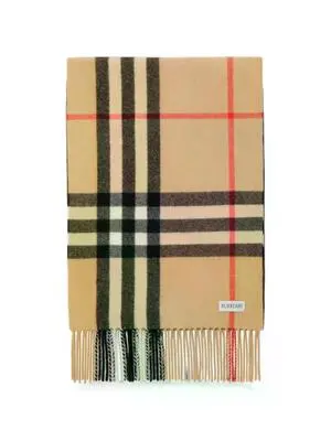 Burberry Gradient Check Cashmere Scarf - Neutrals