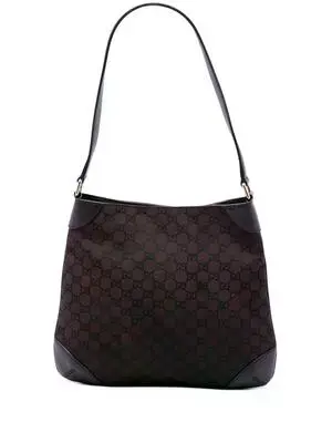Gucci 2016-2026 Gg Nylon Hobo Bag - Brown