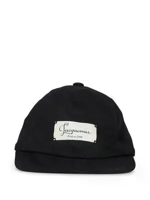 Jacquemus Logo Patch Baseball Cap - Black