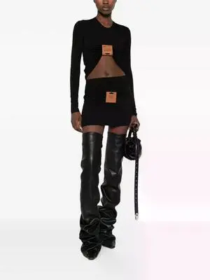 JEAN PAUL GAULTIER Gathered Logo-patch Top